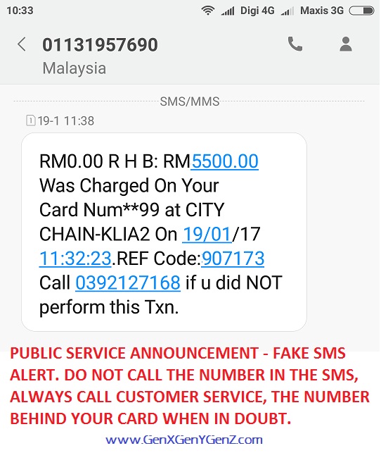 Credit Card Fraud and SMS Alert | GenX GenY GenZ