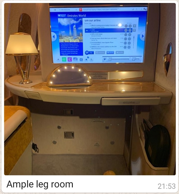 My Disciple’s Live Travel Report With Emirates OLD FIRST CLASS Dubai To ...