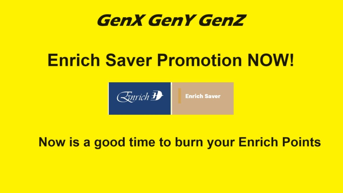Malaysia Airlines Enrich Saver April 2024 | GenX GenY GenZ