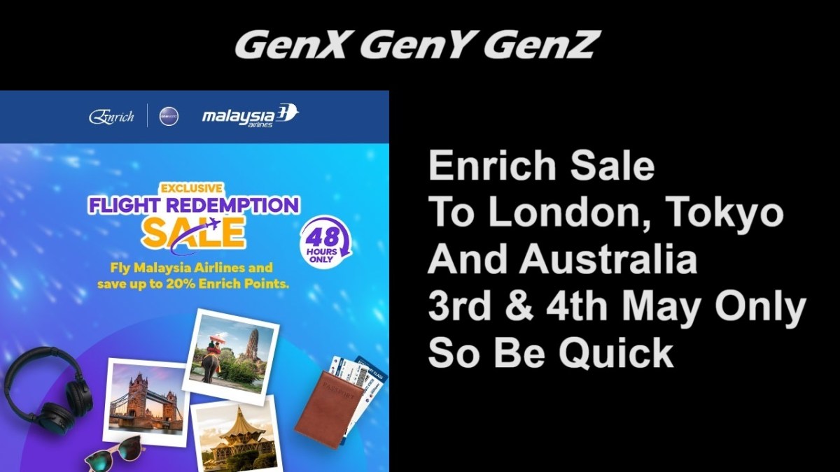 Enrich Points 20% Redemption Sale 3rd & 4th May Only | GenX GenY GenZ